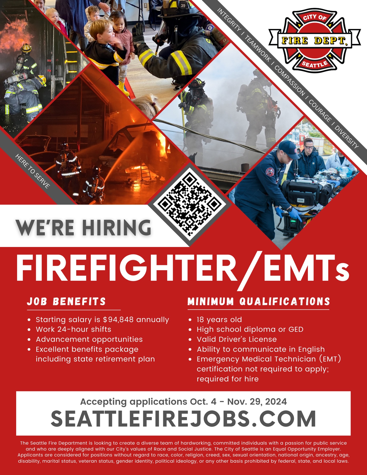 Seattle Fire Department hiring window is now open; This window only ...
